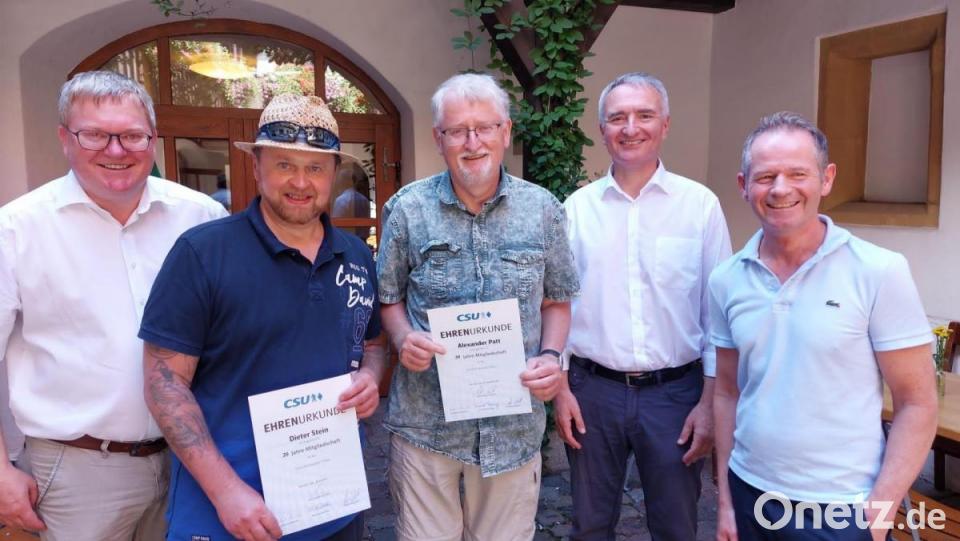 CSU-Ortsverband ehrt treue Mitglieder | Onetz