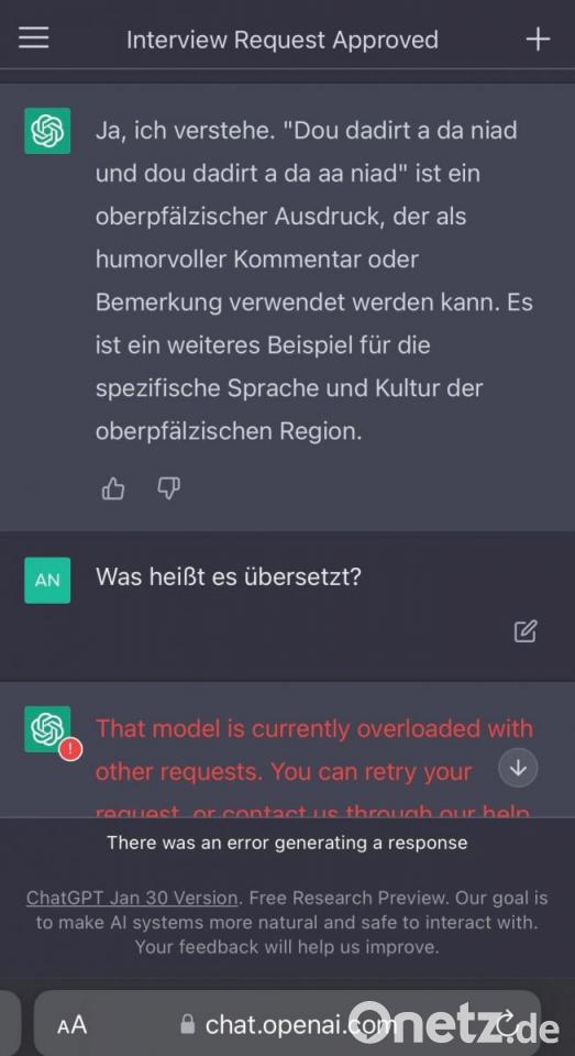 Interview mit ChatGPT: Das weiß die künstliche Intelligenz über Amberg, Kirwan und den ...