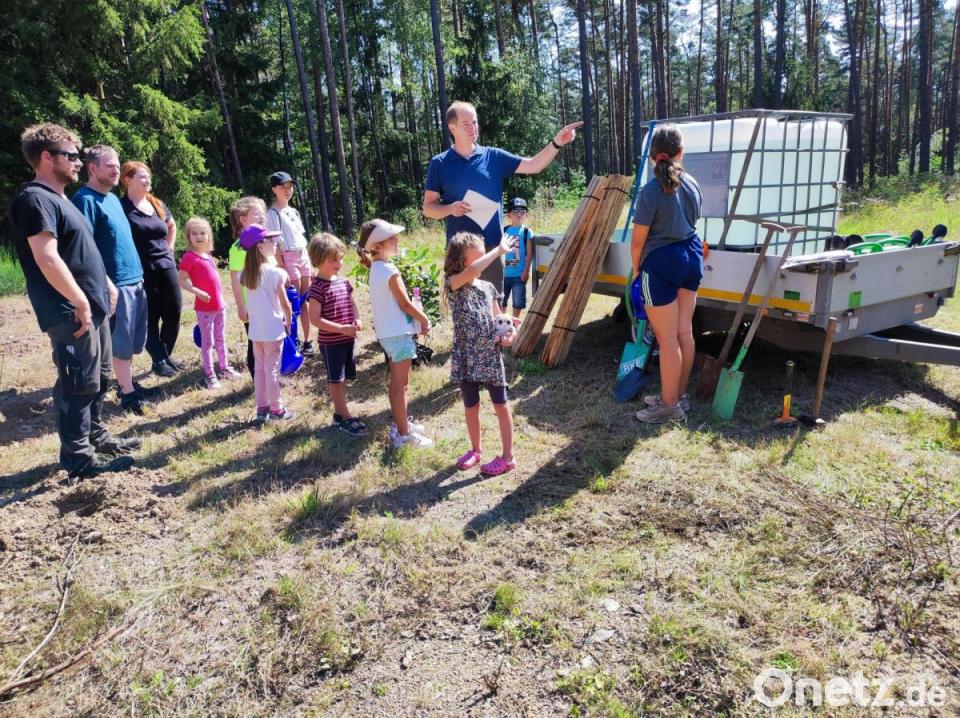 Baumpflanzaktion für Kinder am Fischberg | Onetz