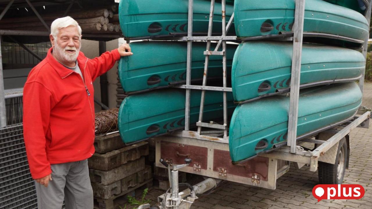 Herbert Huber aus Immenreuth packt seine sieben Sachen am "Biber-River ...