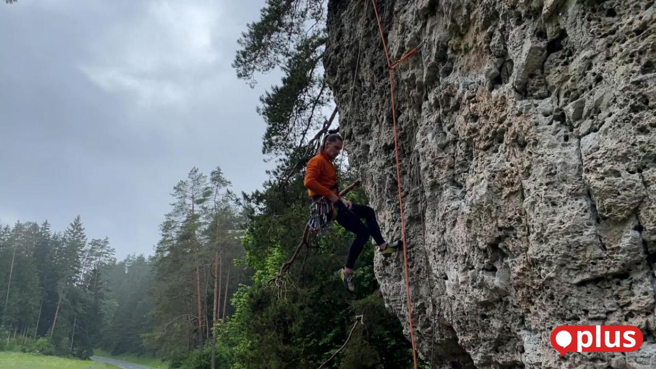 Kletterer wagen sich beim Frankenjura-Kletterfestival trotz Regens an ...