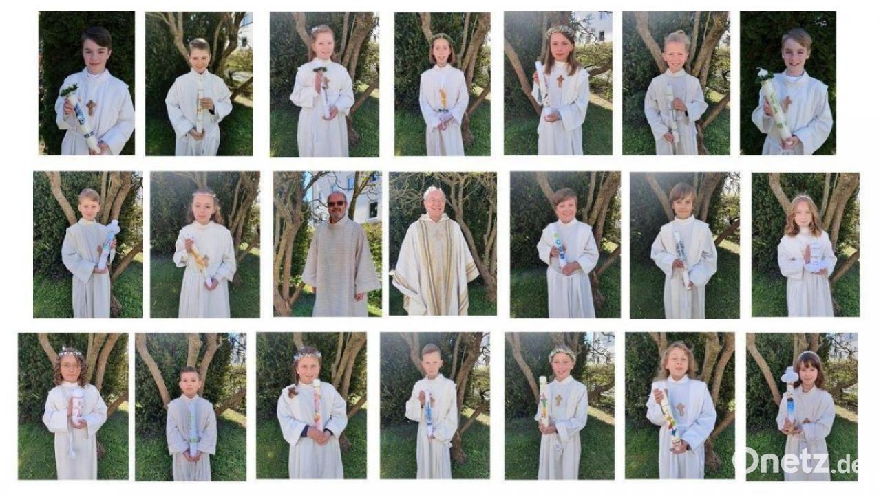 22 Viertklässler feiern in Amberger Pfarrei Dreifaltigkeit Erstkommunion | Onetz
