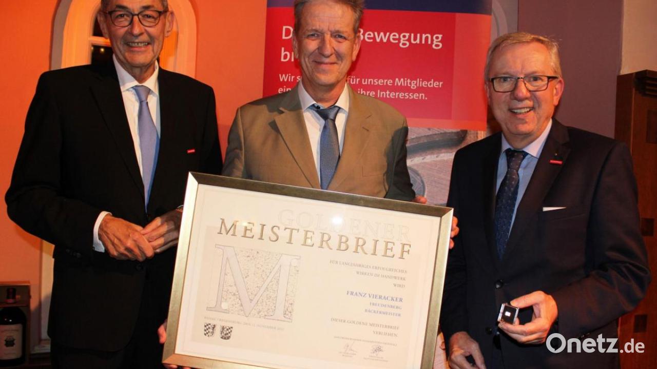 Goldener Meisterbrief für Bäcker Franz Vieracker | Onetz
