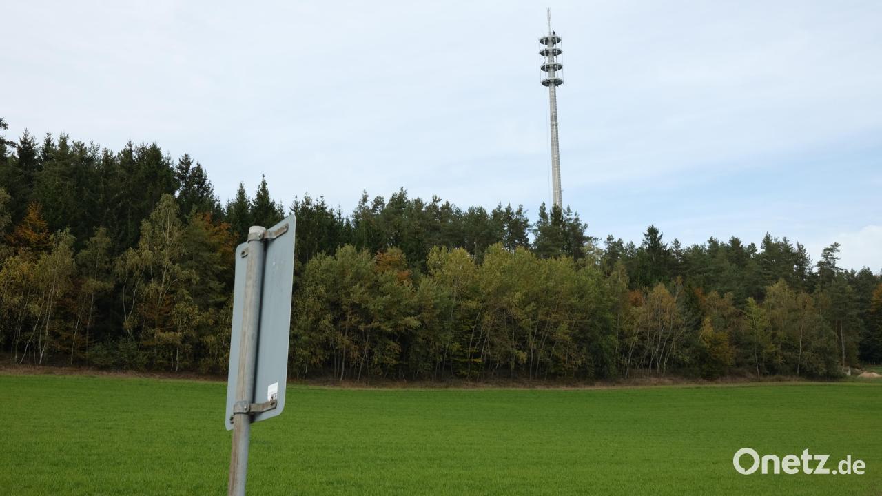 60 Meter hoher Funkmast im Wald | Onetz