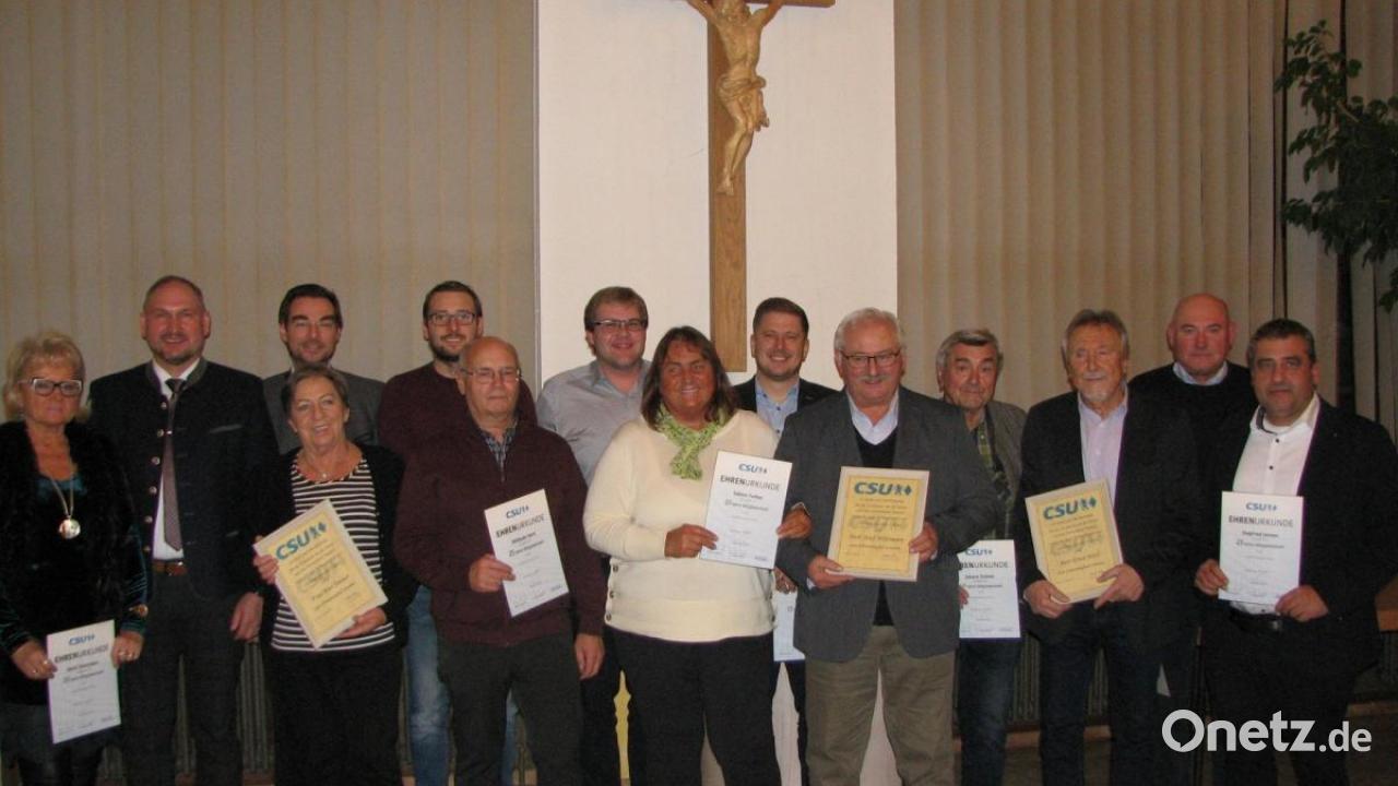 CSU Mantel ehrt langjährige Mitglieder | Onetz