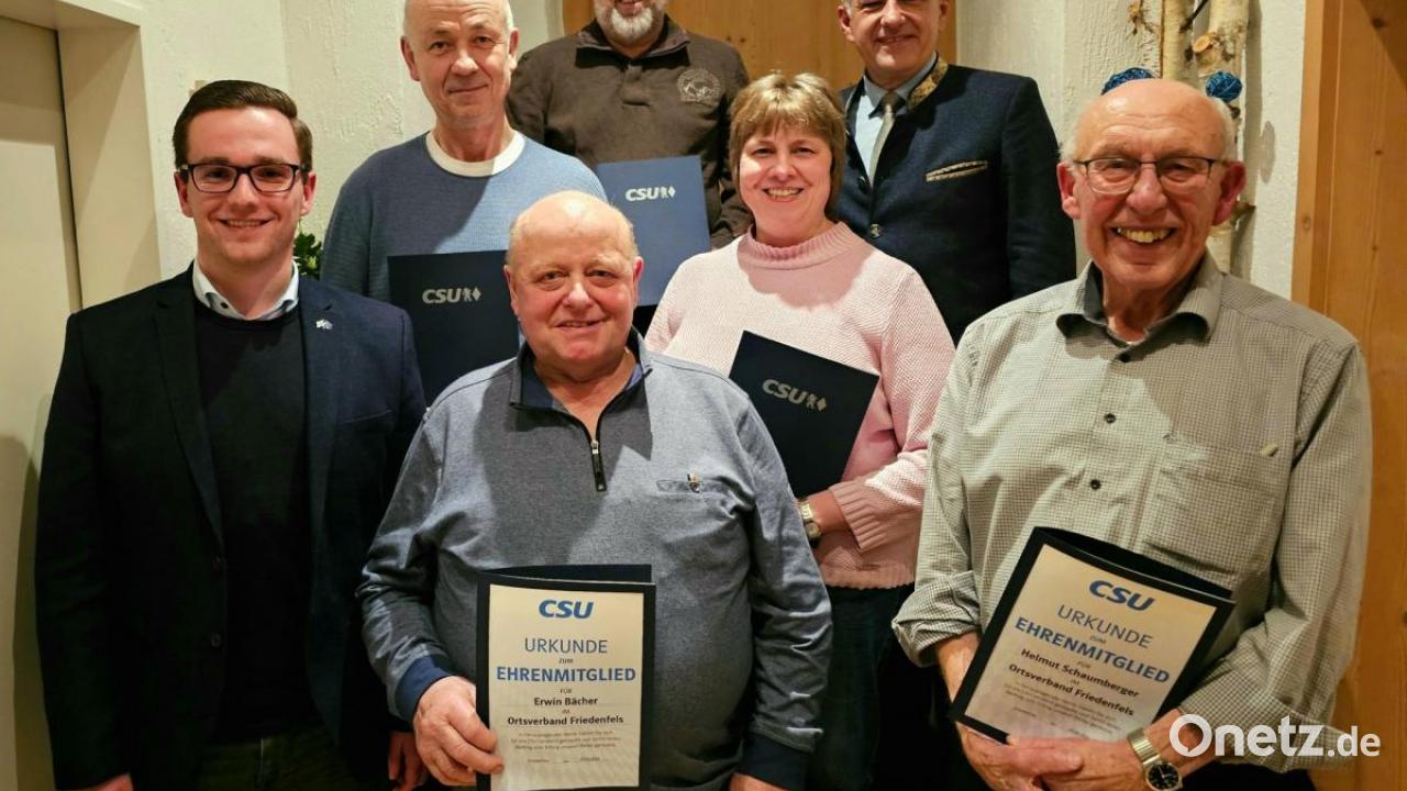 CSU Friedenfels ehrt langjährige Mitglieder | Onetz