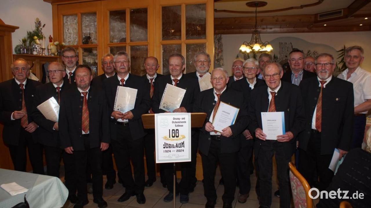 Viel Ehre beim Jubiläum des Gesang- und Orchestervereins Schönsee | Onetz
