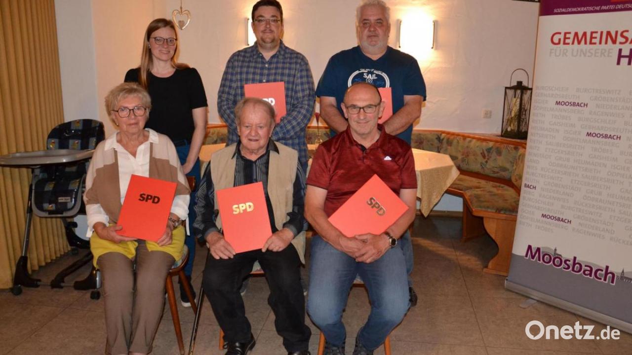 SPD Moosbach ehrt treue Mitglieder | Onetz