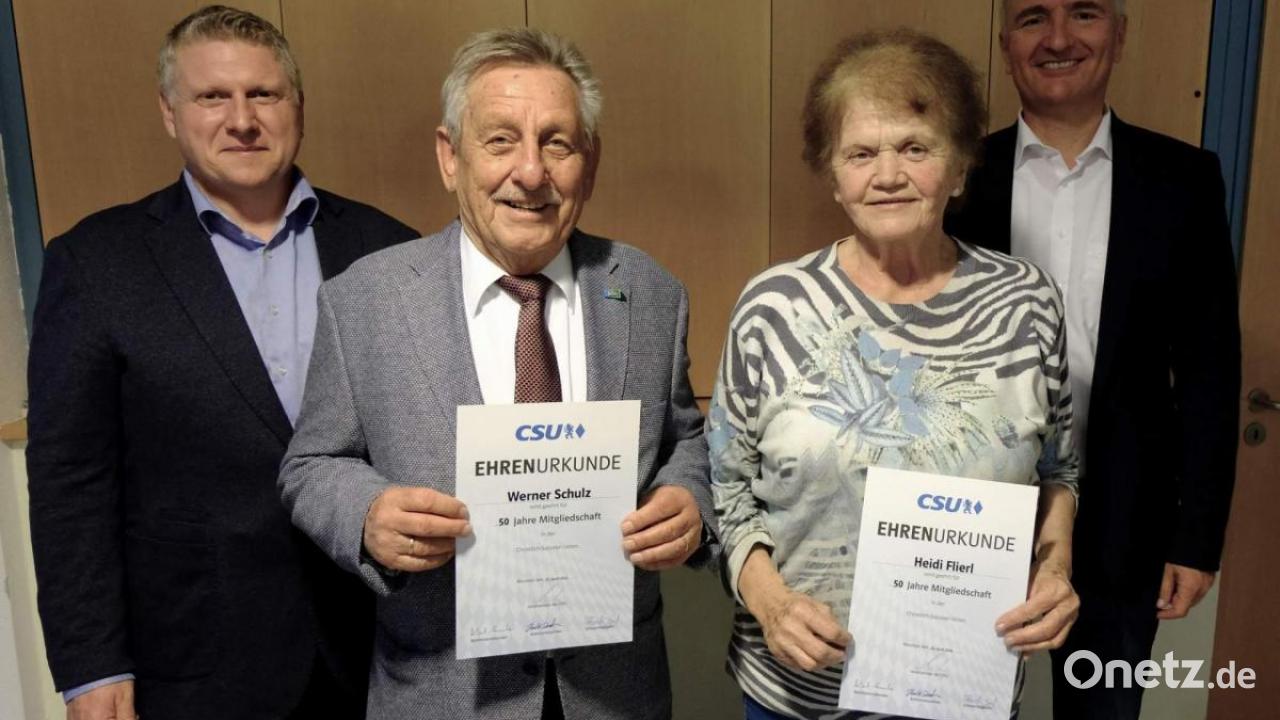 CSU-Ortsverband ehrt Heidi Flierl und Werner Schulz | Onetz