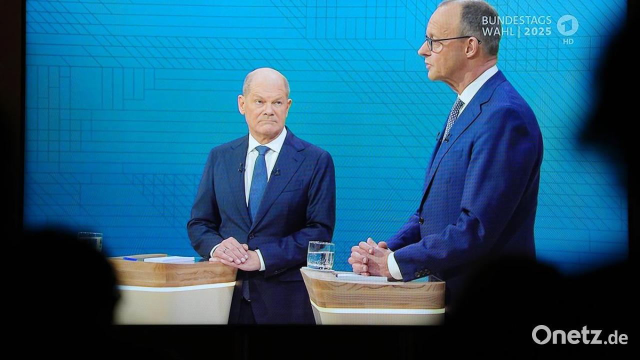 Scholz attackiert Merz im ersten TV-Duell | Onetz