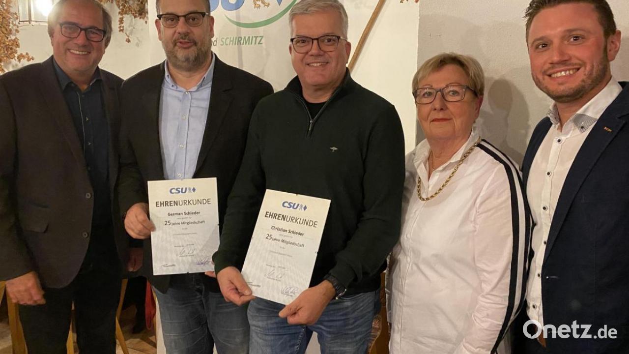 CSU Schirmitz ehrt langjährige Mitglieder | Onetz